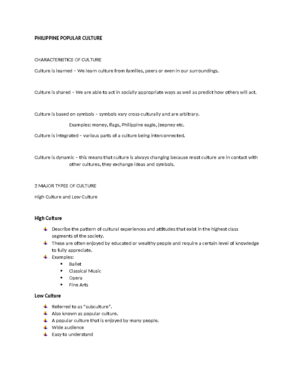 Philippine Popular Culture p1 - PHILIPPINE POPULAR CULTURE ...