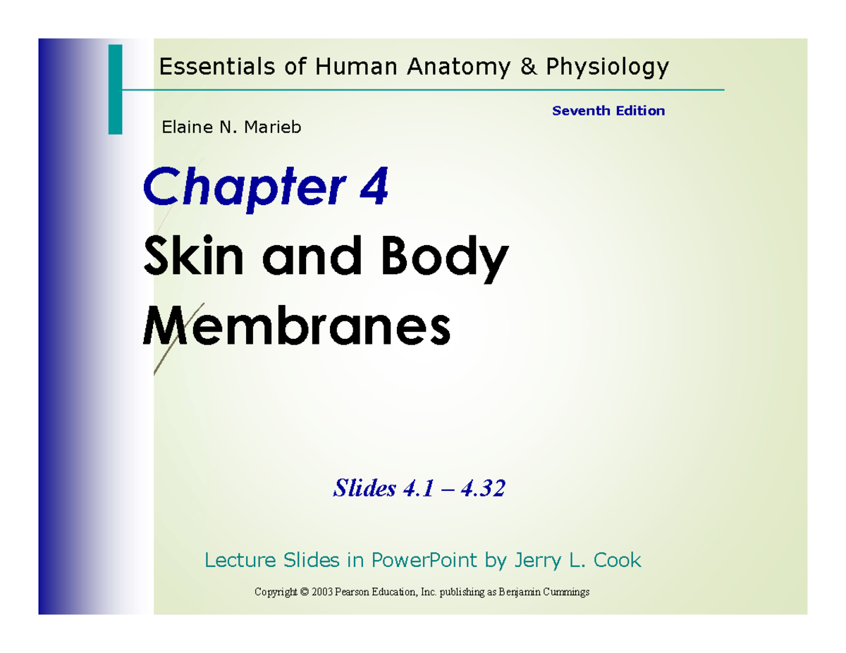 Skin and Body Membranes Lecture Notes - A&P 101 - Studocu