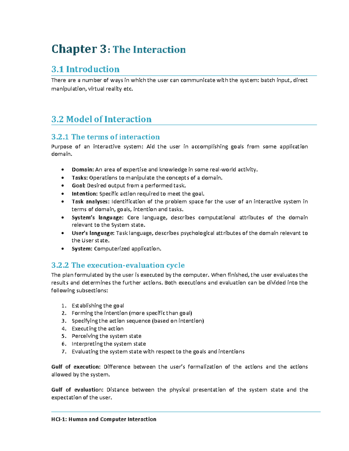 Chapter 03 - HCI-1 "The Interaction" - Chapter 3 : The Interaction 3 ...