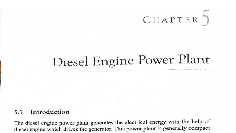 CHAPTER 5 Diesel Engine Power Plant: Overview, Advantages, and ...