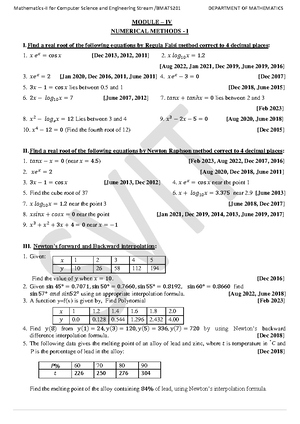 21MAT31 Model QP-1 with Solutions - Model Question Paper-II with effect ...