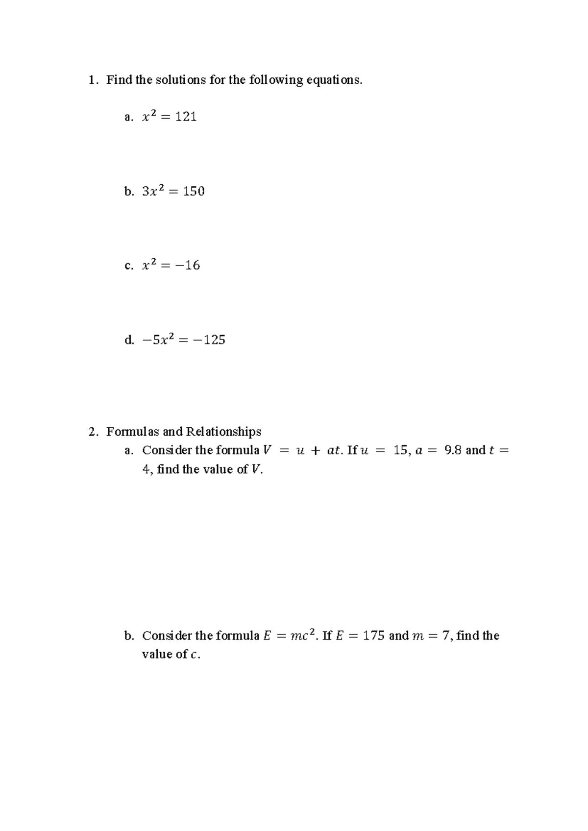 Algebra Solutions and Formulas - Y8 Study Guide - Studocu