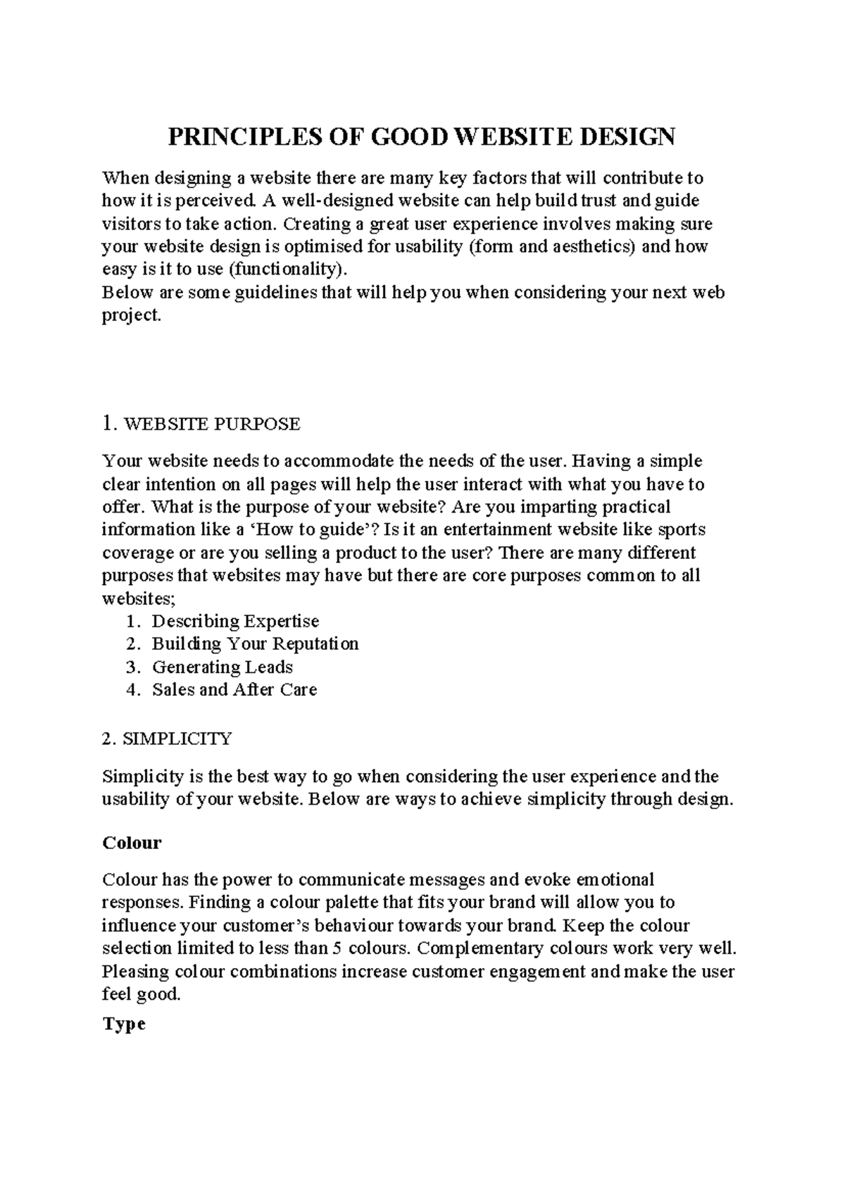 Web D unit-1 - aktu Web designing unit 1 notes - PRINCIPLES OF GOOD ...
