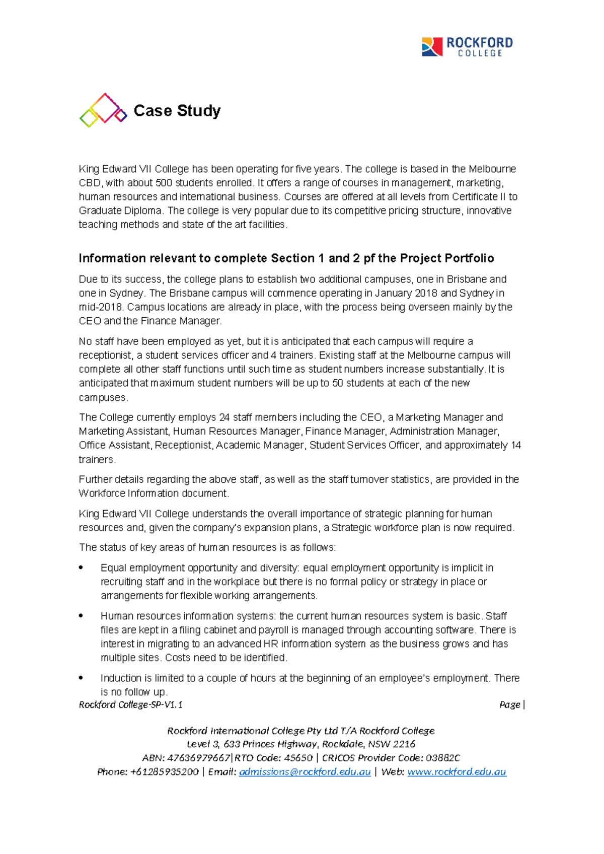 Case Study: Strategic Workforce Planning at King Edward VII College ...