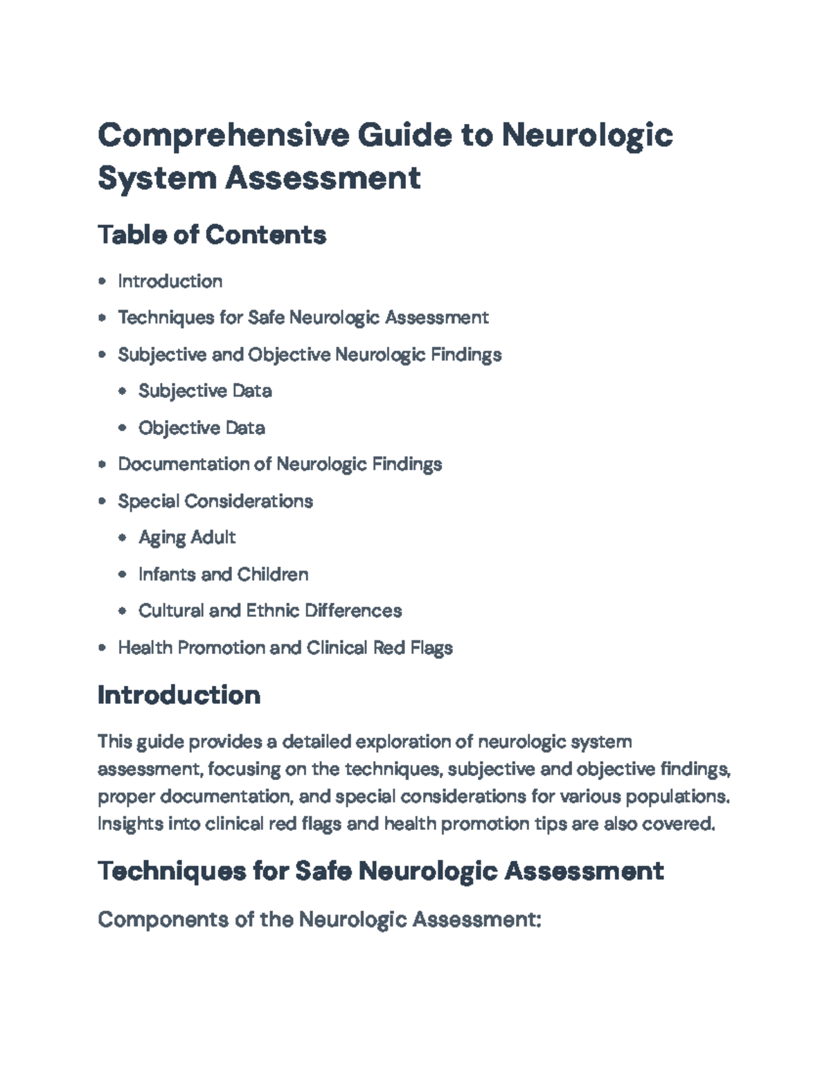 Comprehensive Guide to Neurologic System Assessment for Clinical Practice - Comprehensive Guide ...