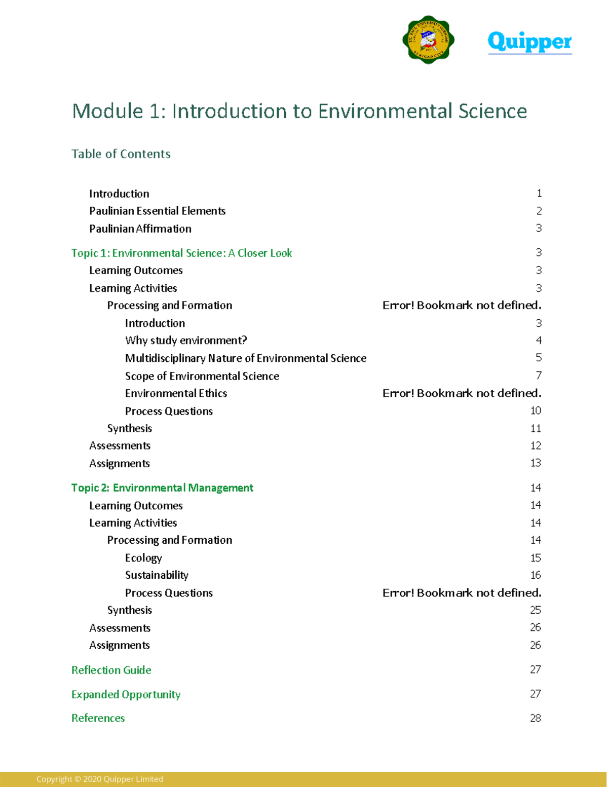 Module 1: Intro to Environmental Science - Key Concepts & Management ...