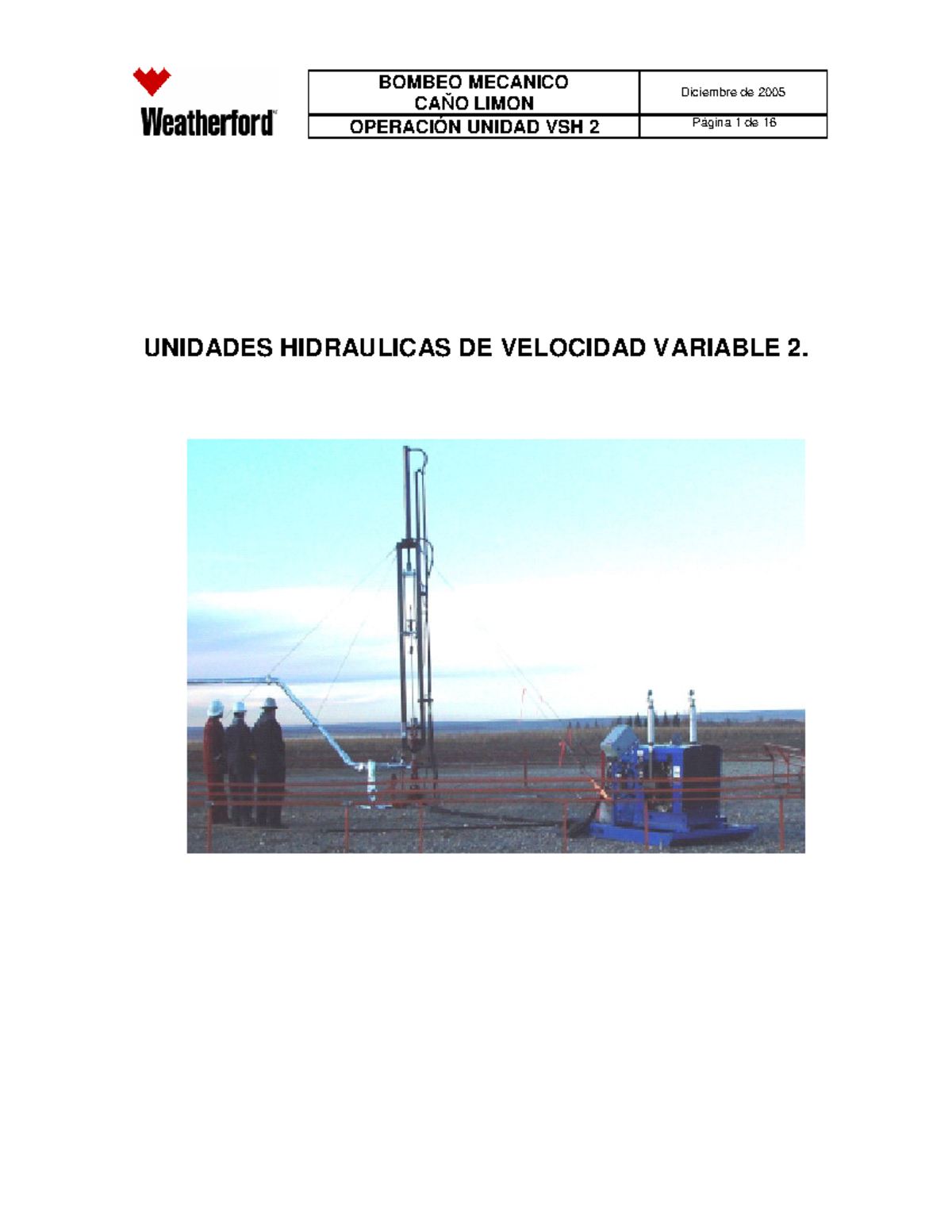 Manual de Operaciones VSH2: Procedimientos y Especificaciones - Studocu
