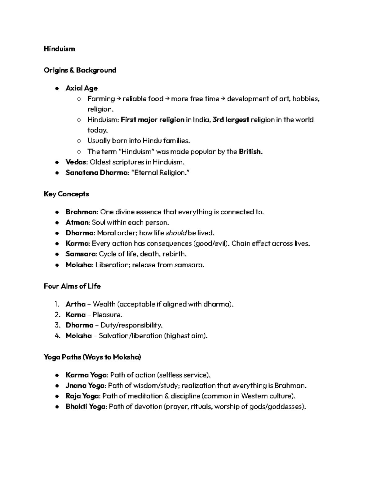 Unit 3 Exam Overview Notes: Middle East Religions Insights - Studocu