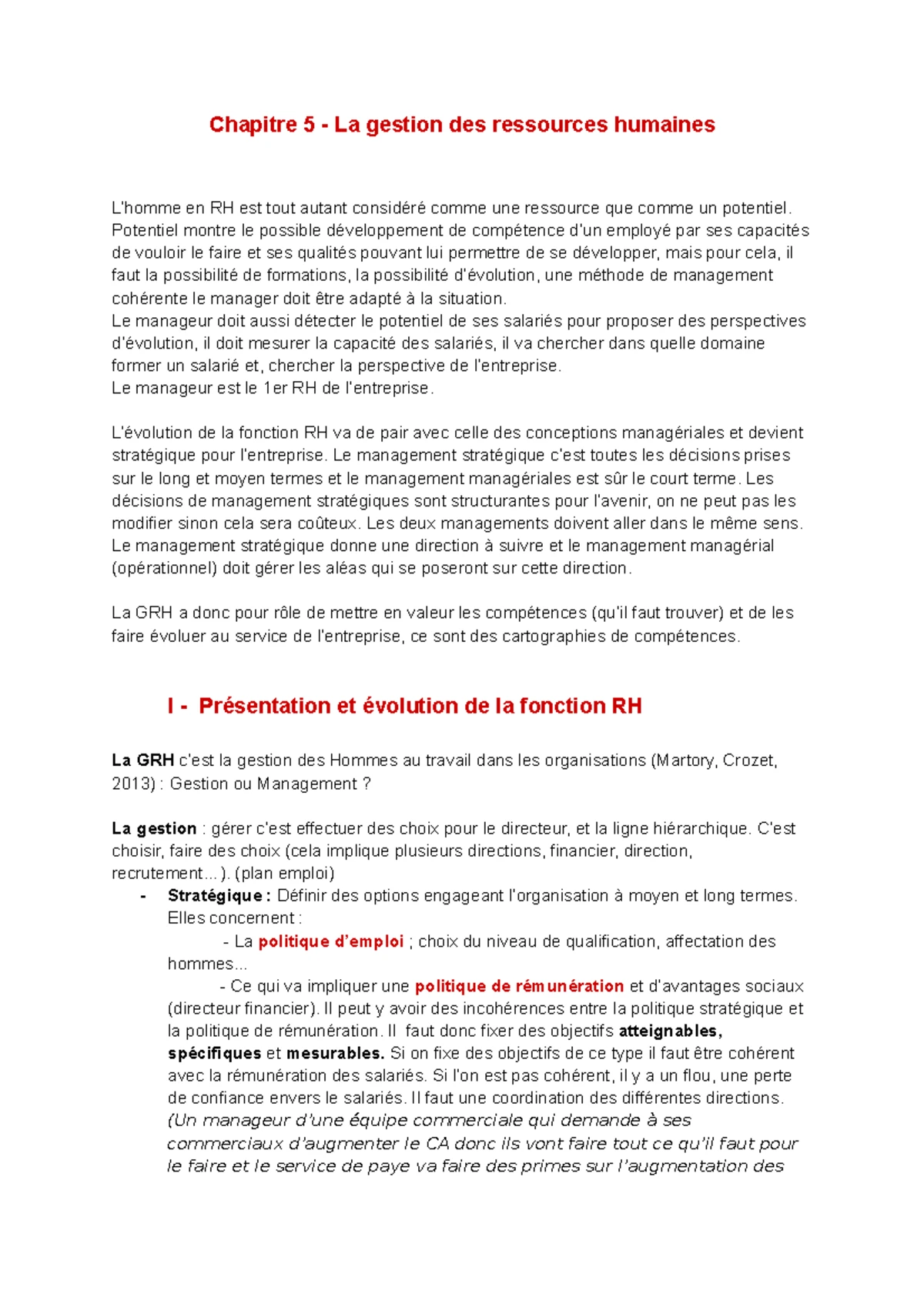 Cours d'Économie : Les grands courants de la pensée économique - Chapitre II : Les grands ...