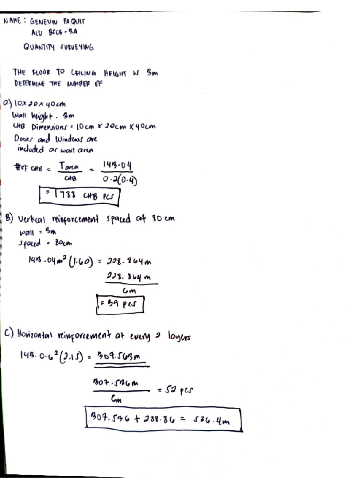 Paquit- Genevin-seatwork 1 - Civil Engineering - NAME: GENEVIN PA QUIT ...