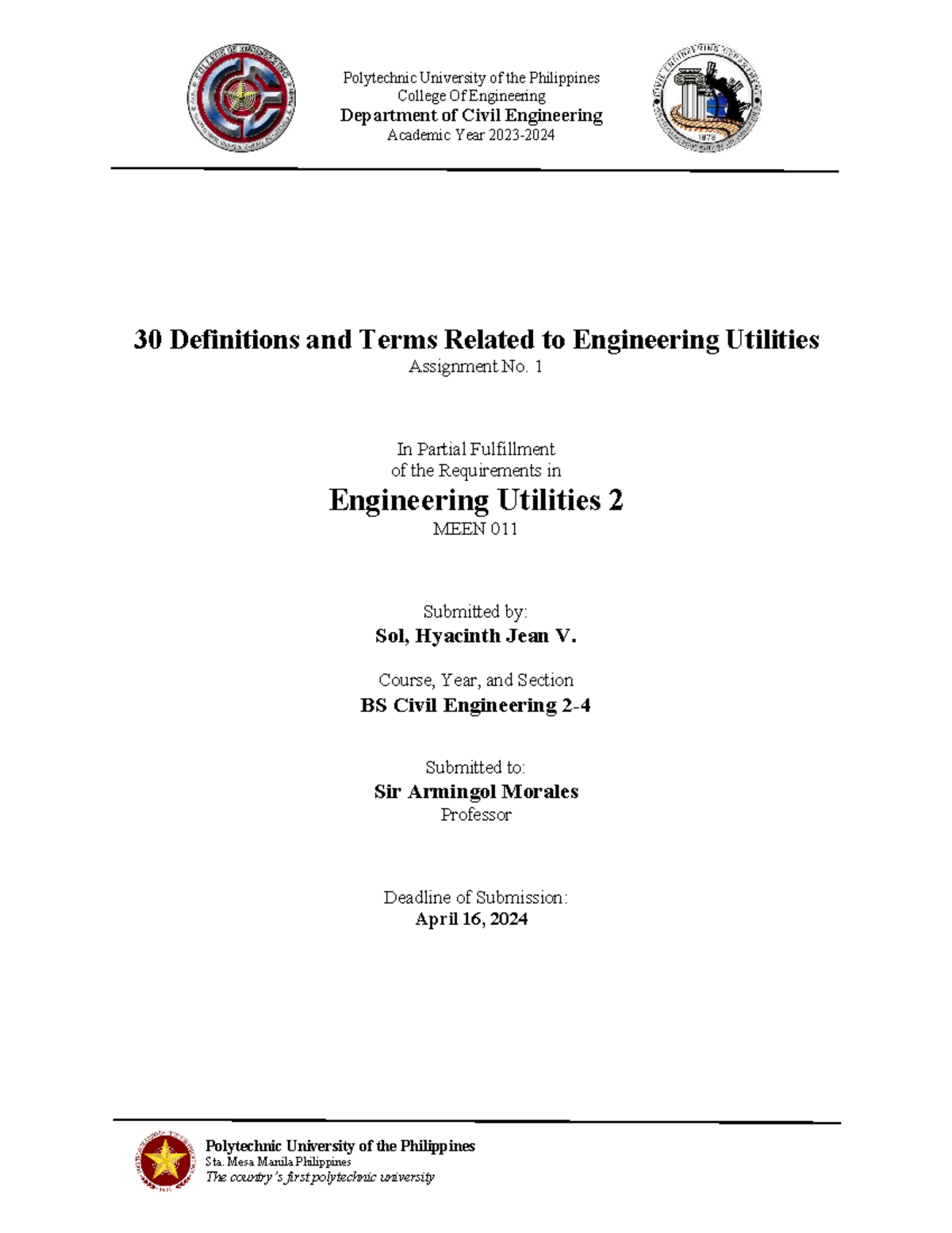 Cover-page-format - Cover Page Format - Polytechnic University of the ...