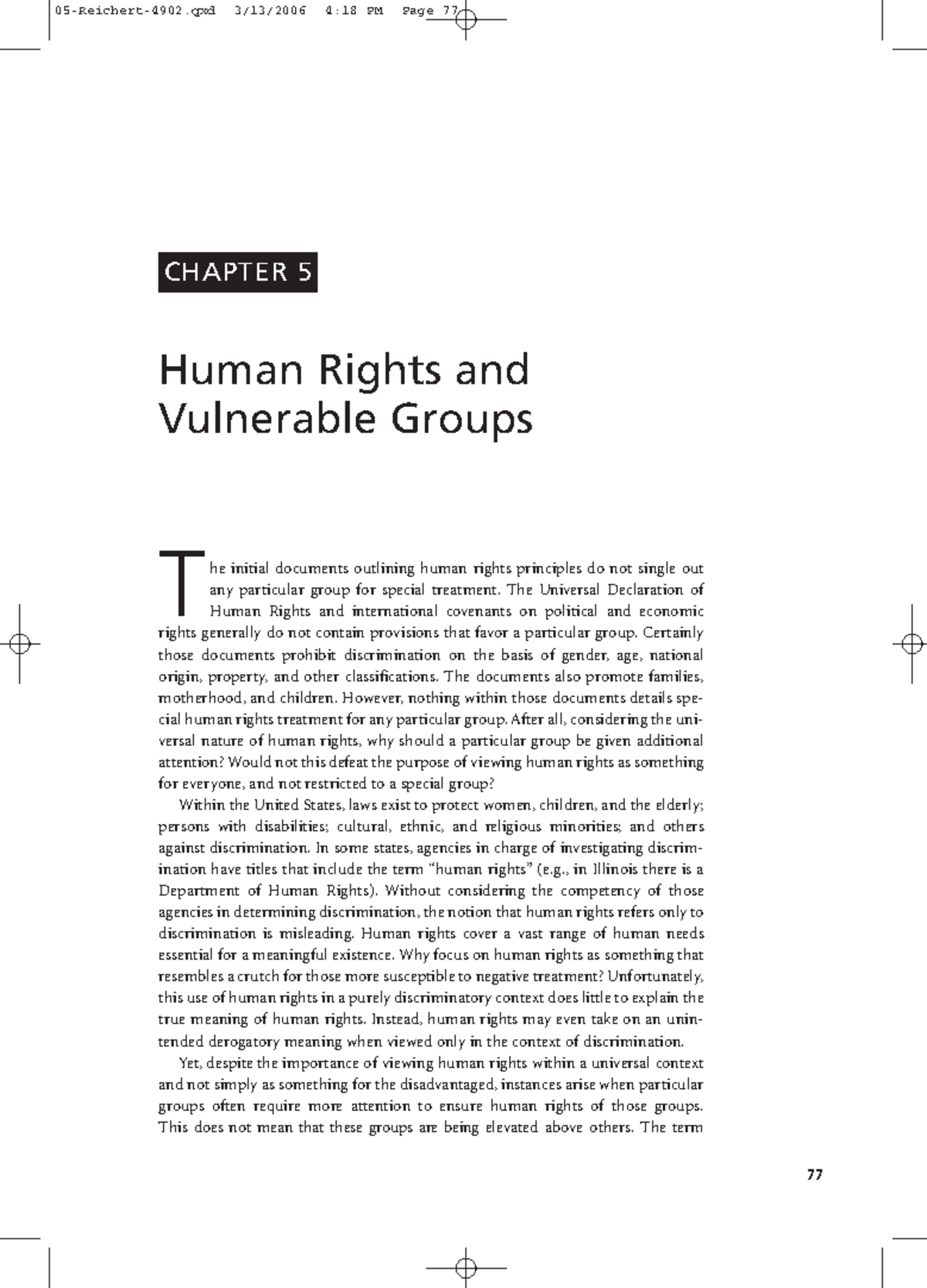 Vulnerable groups and human rights - 77 Human Rights and Vulnerable ...