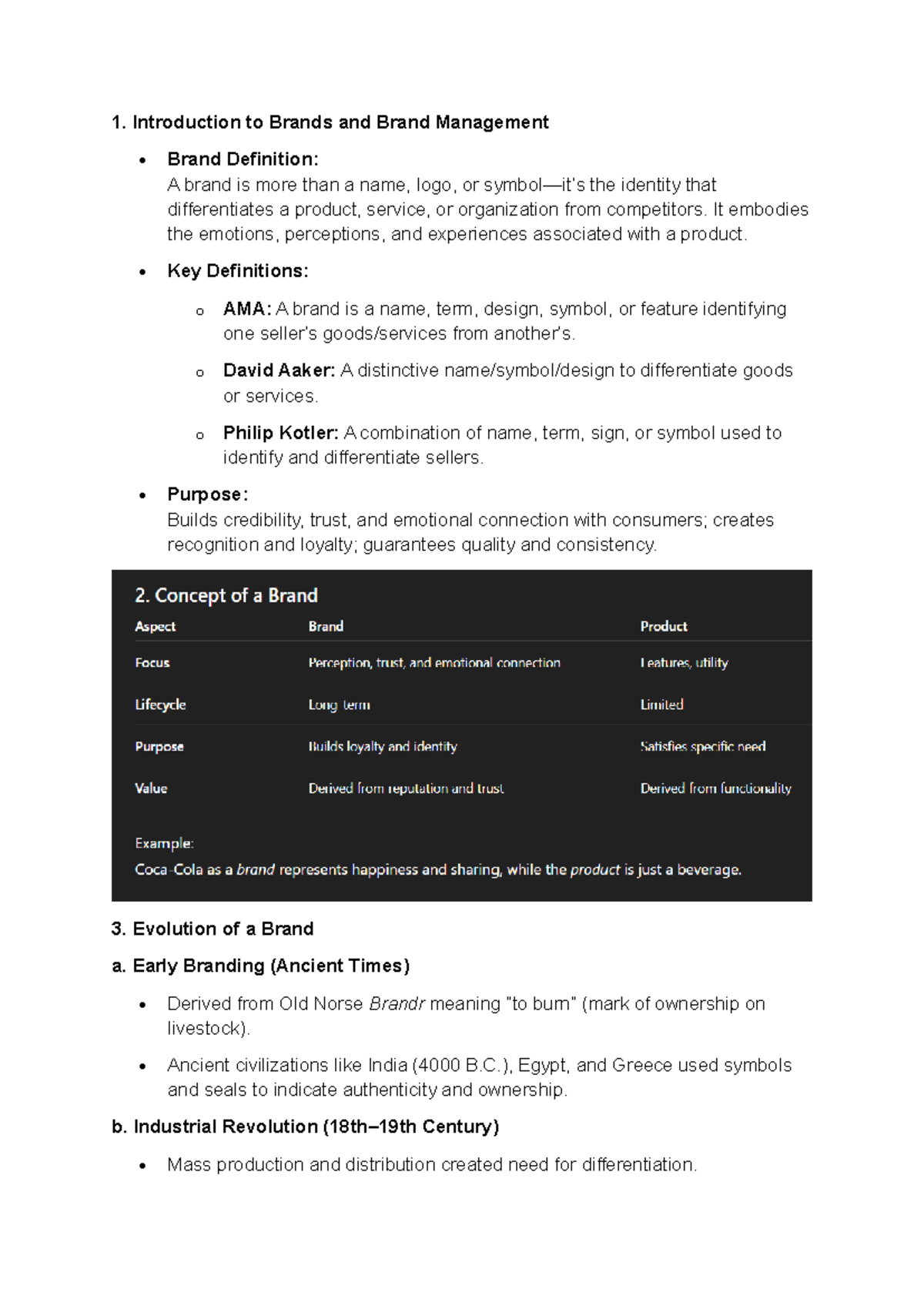 Brand Management (Unit 1): Understanding Brands & Their Evolution - Studocu