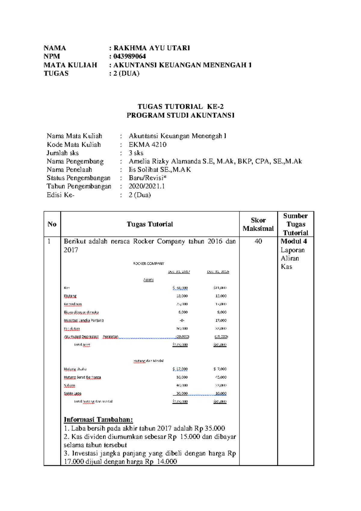 Tugas 2 Akuntansi Keuangan Menengah I (EKMA 4210) Rakhma Ayu Utari ...