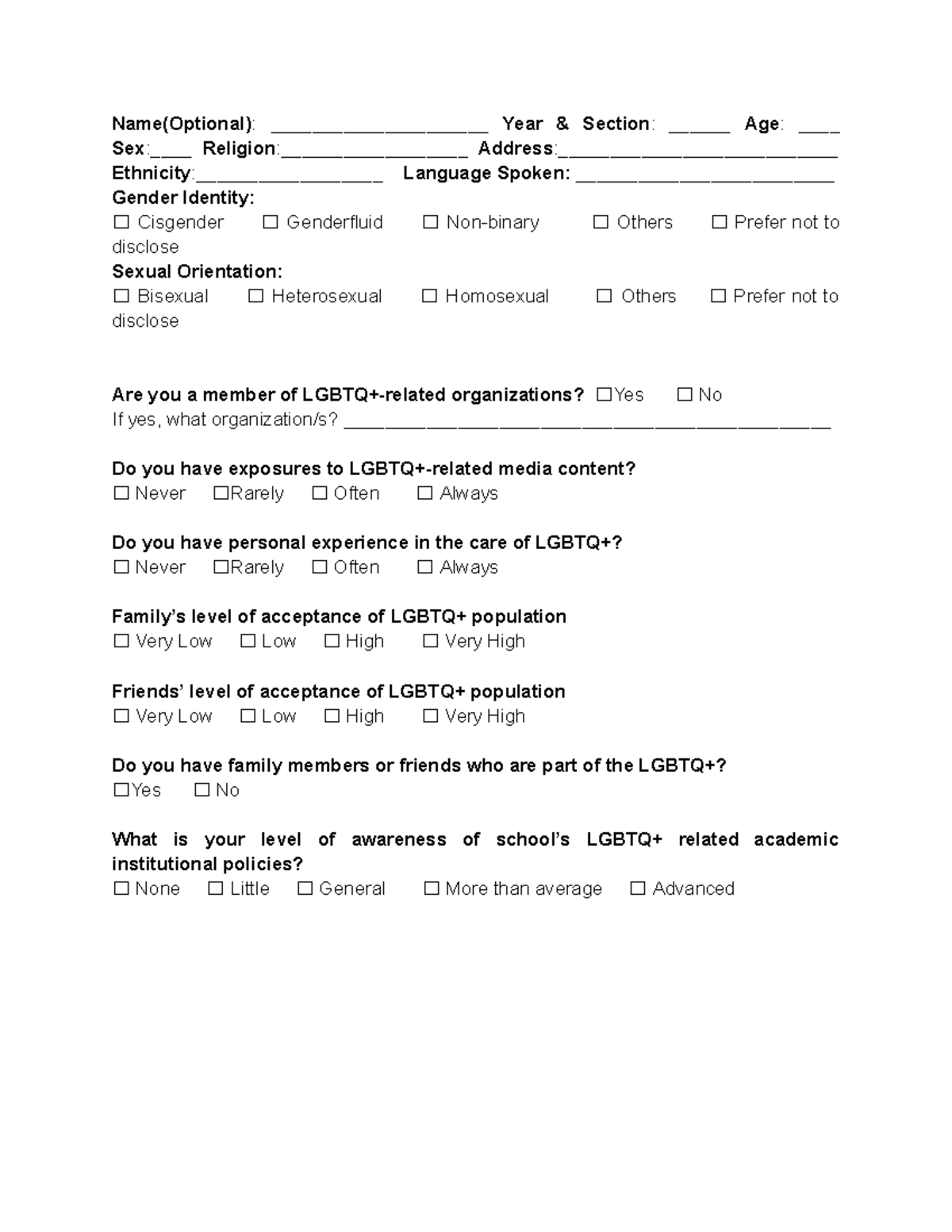 1st Q - .... - Name(Optional): _____________________ Year & Section ...