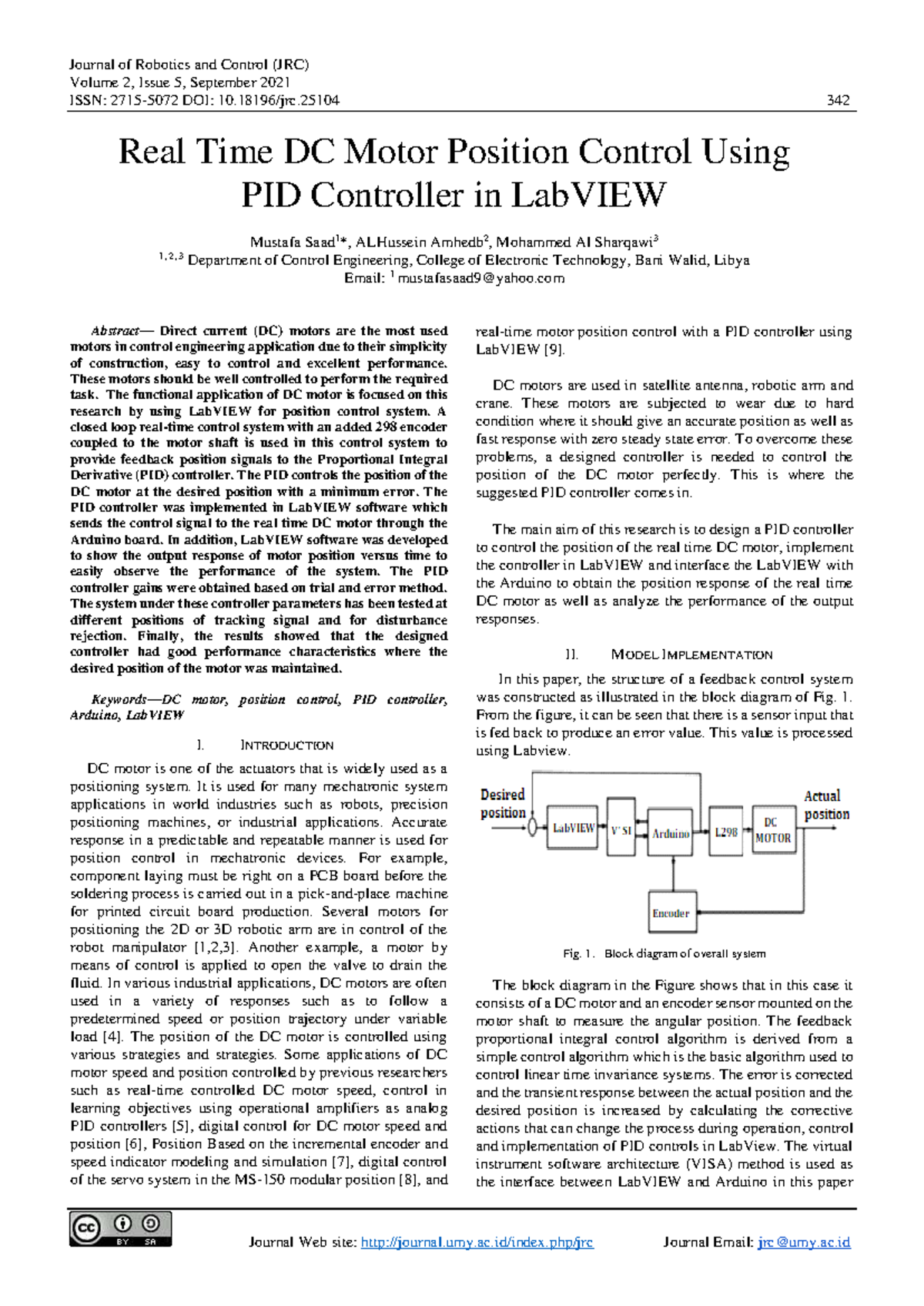 Real Time DC Motor Position Control Using PID in LabVIEW (JRC) - Studocu