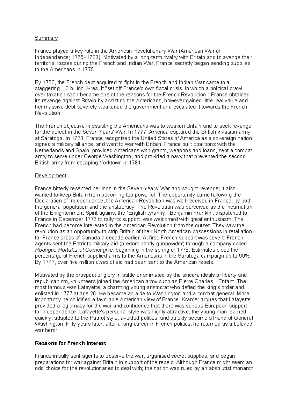 French Involvement in the American Revolutionary War: Key Insights and ...