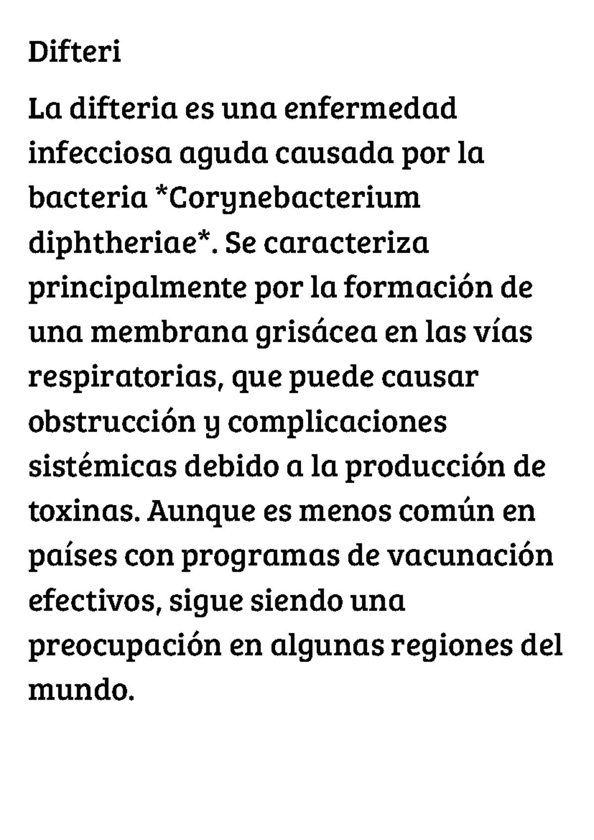 Parotiditis - Difteri La difteria es una enfermedad infecciosa aguda ...