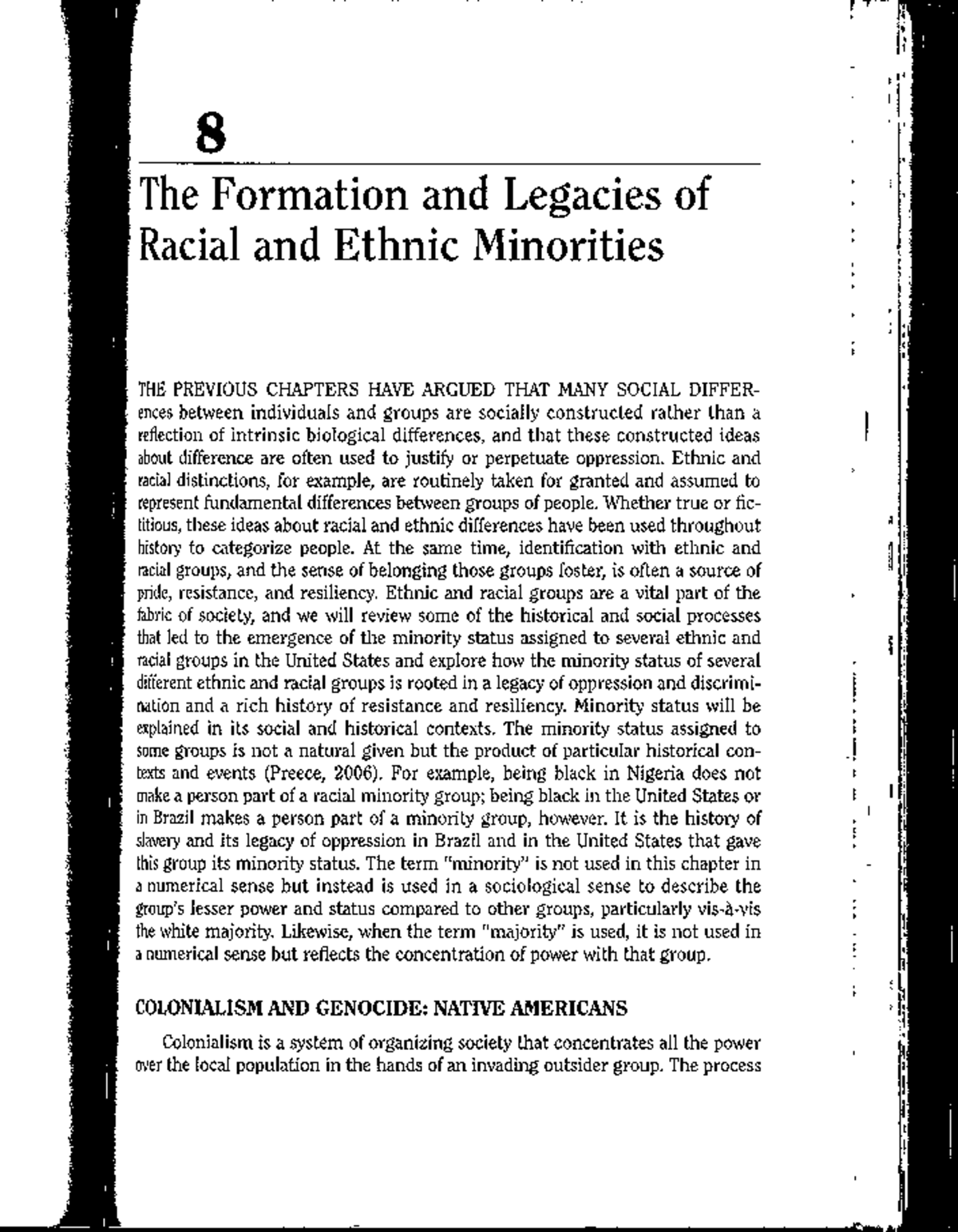 The Formation and Legacies of Racial and Ethnic Minorities: A Study ...