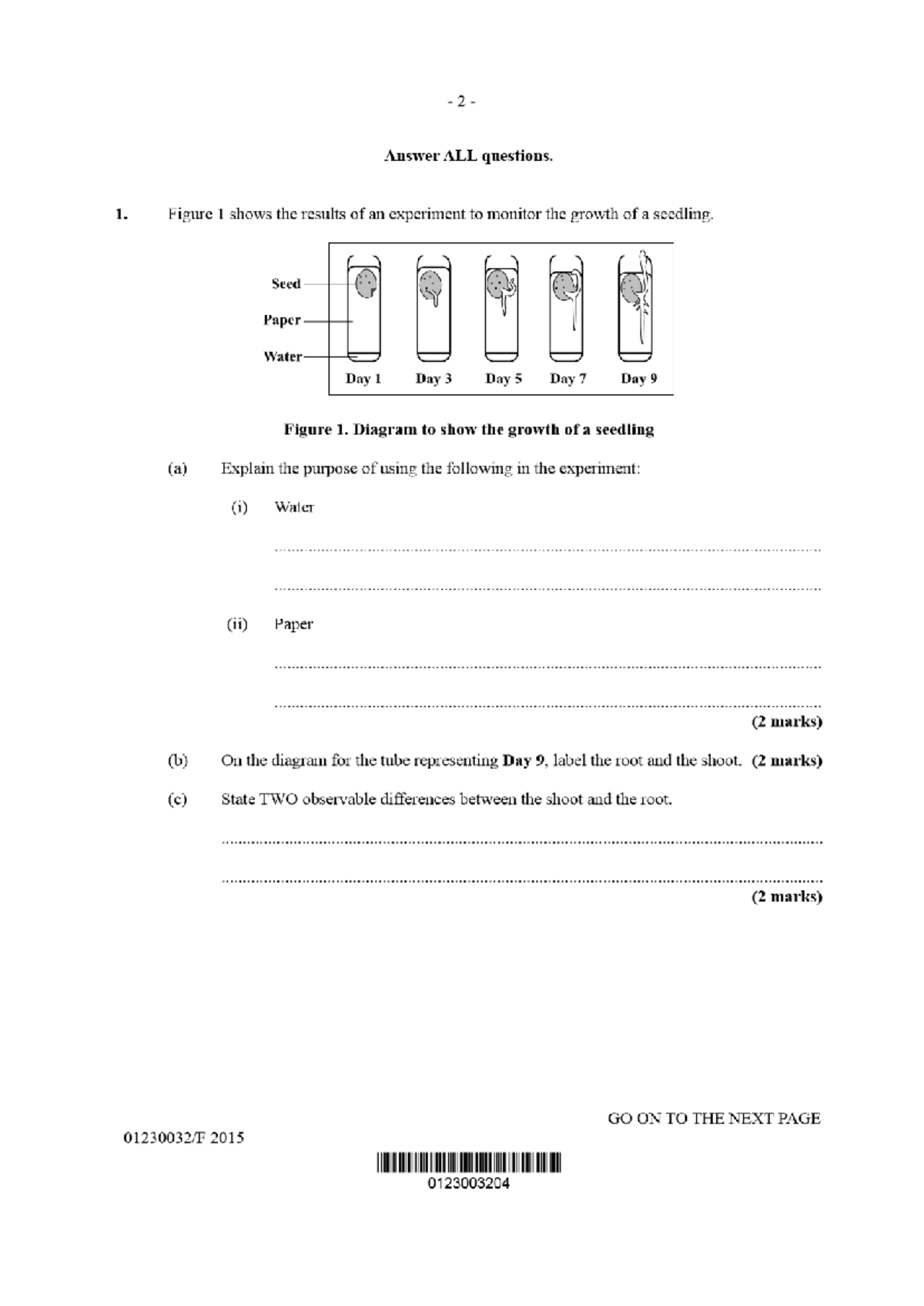 June 2015 P3 - Experiment Questions and Procedures - Studocu
