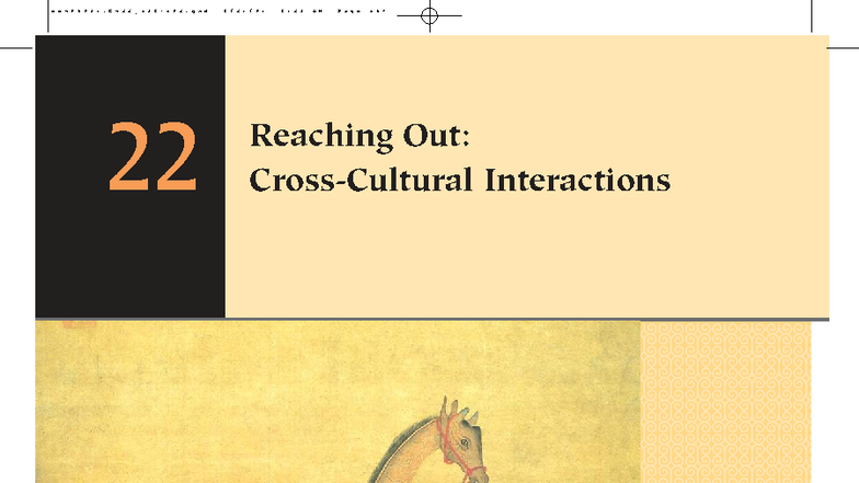 Cross-Cultural Interactions: Trade, Travel, and Diplomacy (HIST 22 ...