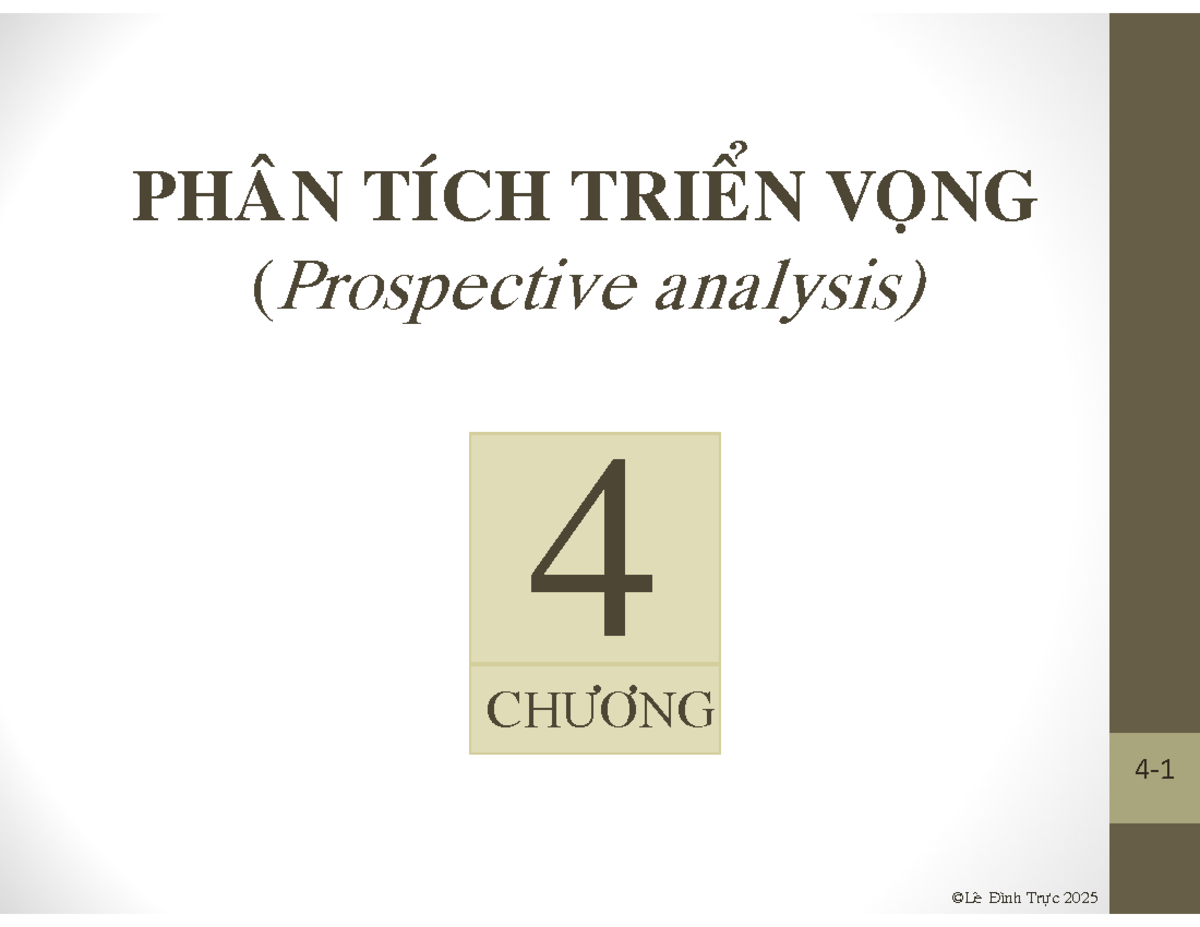 PHAÂN TÍCH TRIEÅN VOÏNG: QUY TRÌNH VÀ DỰ BÁO TÀI CHÍNH (PHA 101) - Studocu