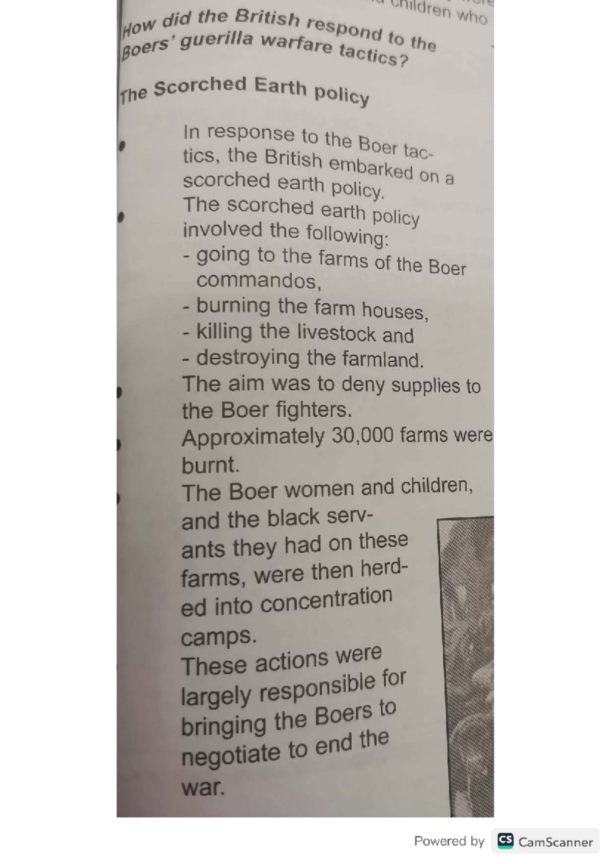 Scorched Earth Policy Analysis: British Tactics in the Boer War - Studocu