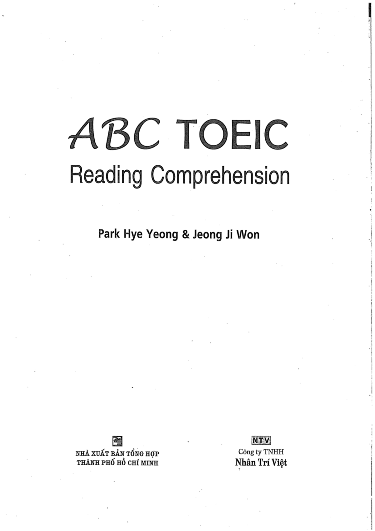ABC TOEIC Reading Comprehension Study Guide - Studocu