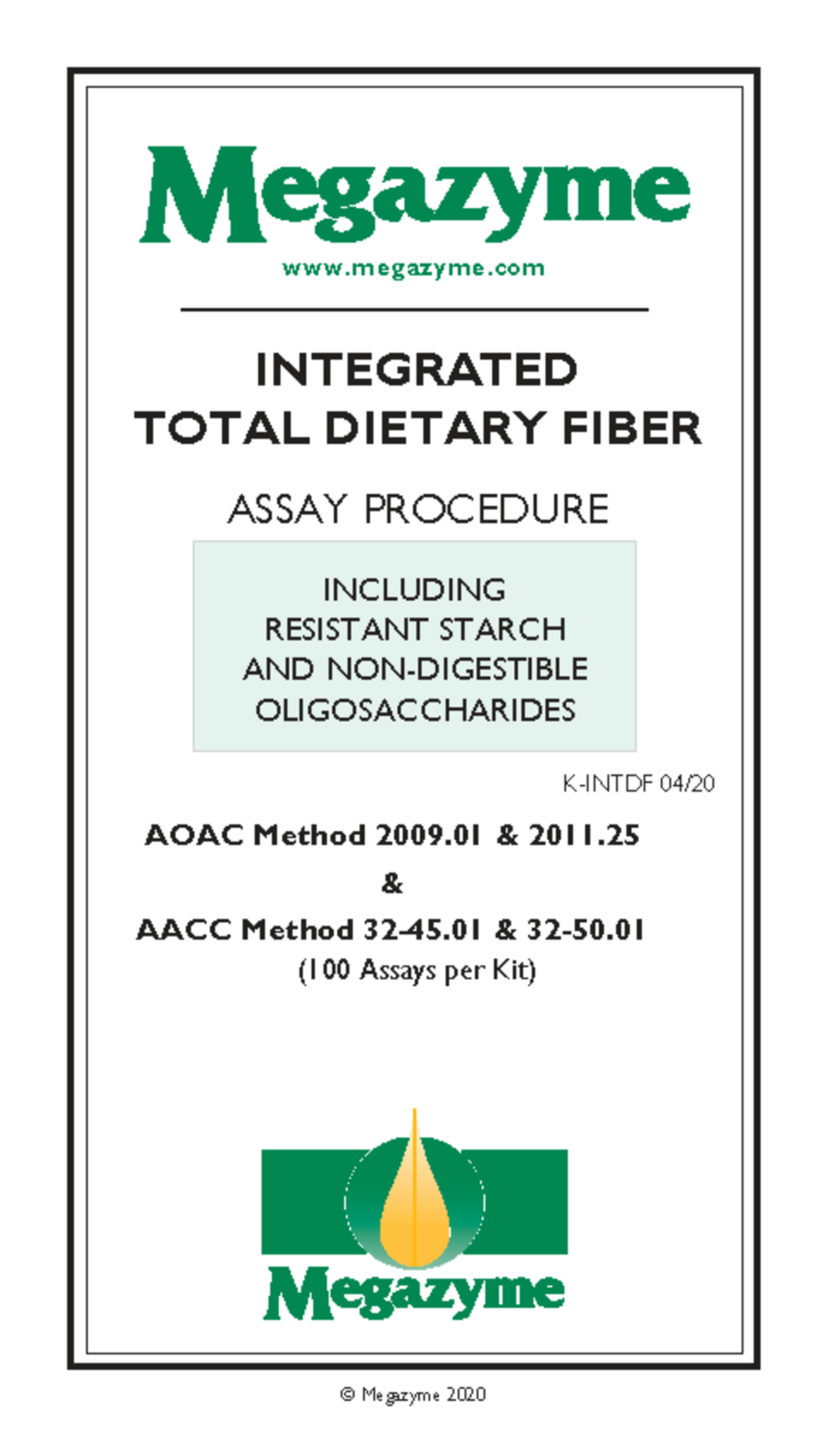 Integrated Total Dietary Fiber Assay Procedure (ENVB204) - Studocu