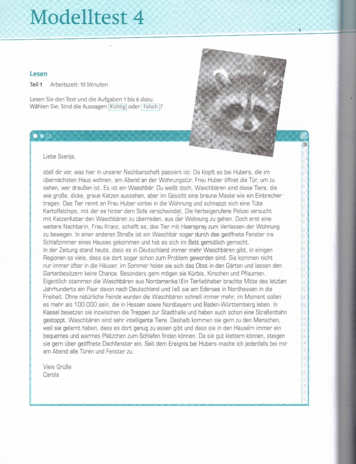 Modelltest 4 Lesen - Mit Erfolg zum Goethe-OSD Zertifikat - Studocu