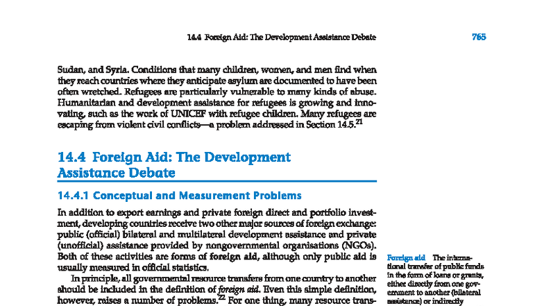 14.4 Foreign Aid: Analyzing the Development Assistance Debate - Studocu