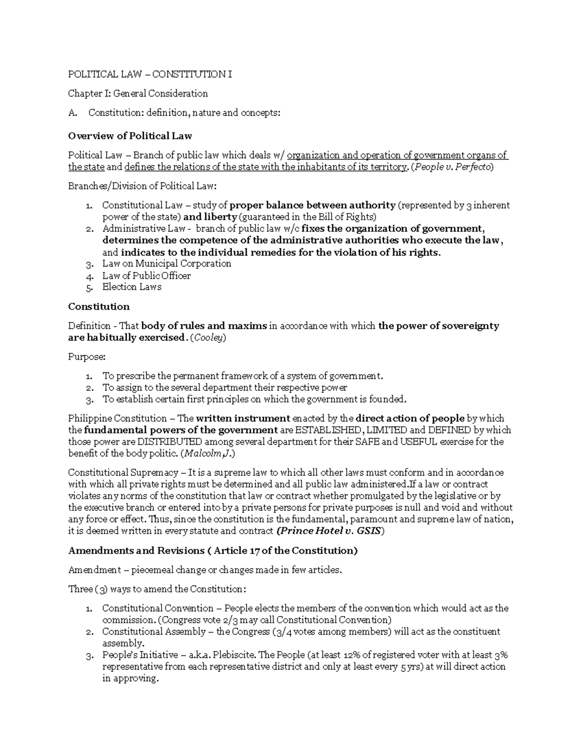 Political Law 1: Key Concepts and Principles of the Philippine ...