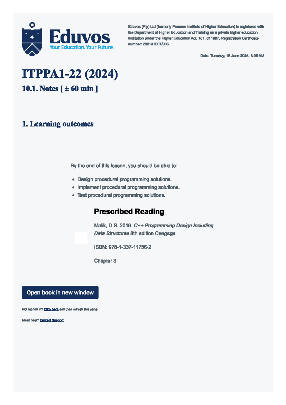 ITPPA1-22 Week 6 Lesson 9: File Structures & Procedural Programming - Studocu