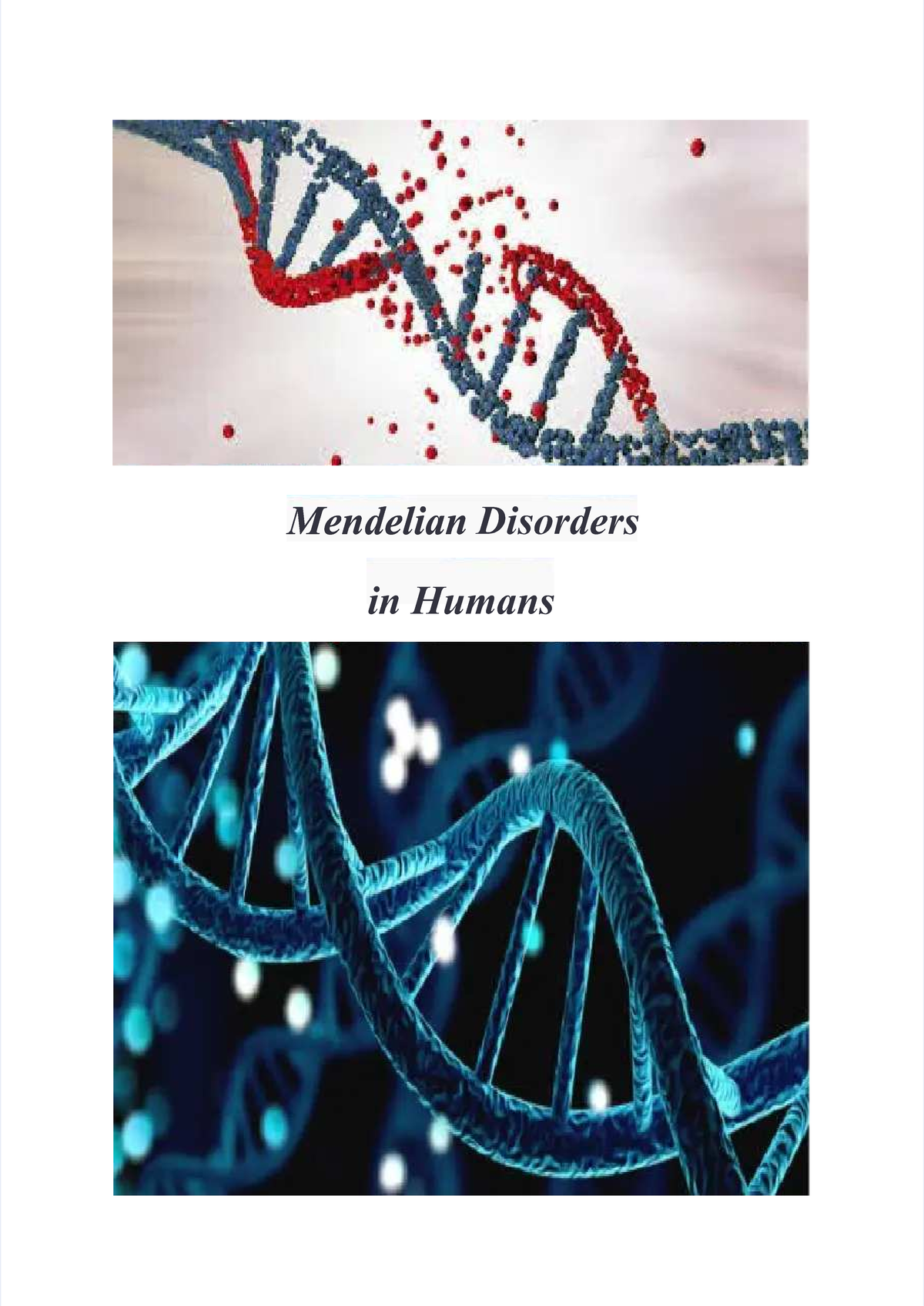 Mendelian Disorders in Humans: Overview and Examples - Studocu