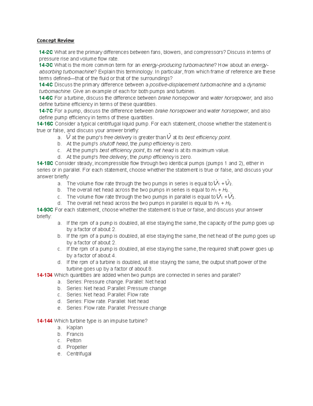 Section 2 - practice problems - Concept Review 14-2C What are the ...