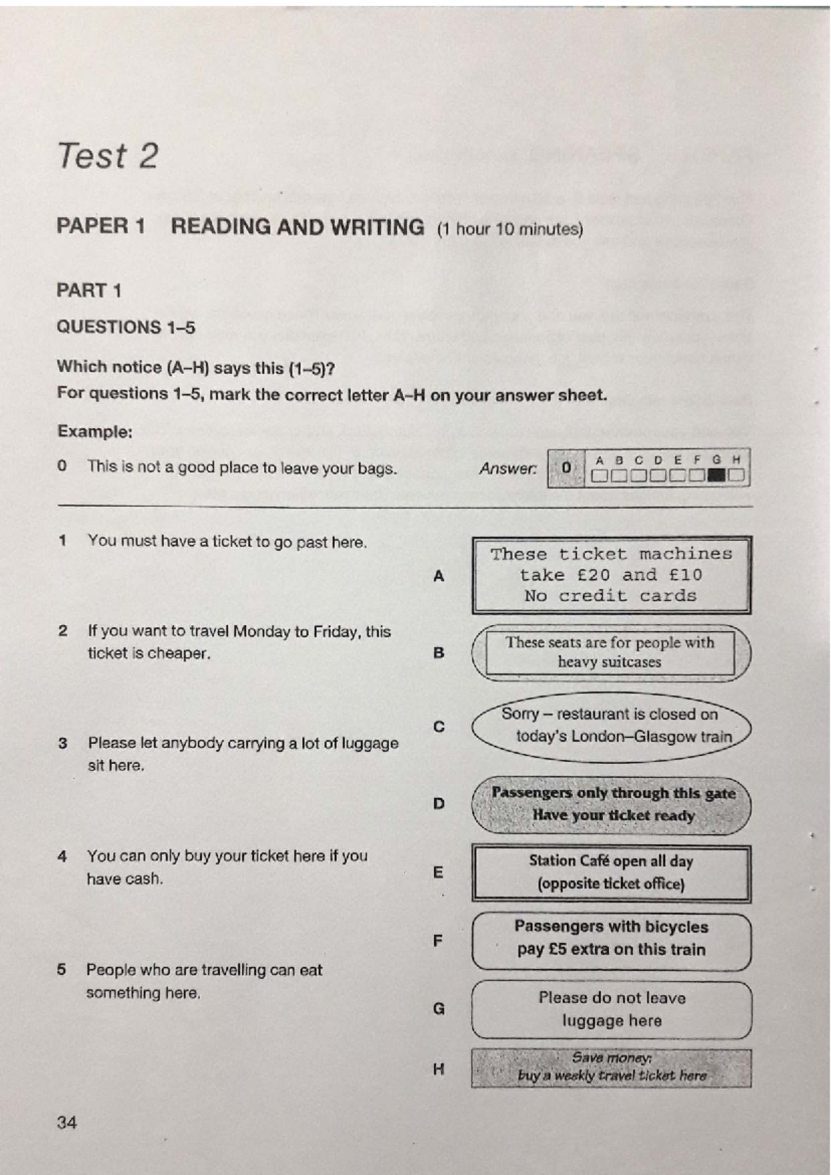 KET 5 Test 2 Reading and Writing Practice Questions - Studocu