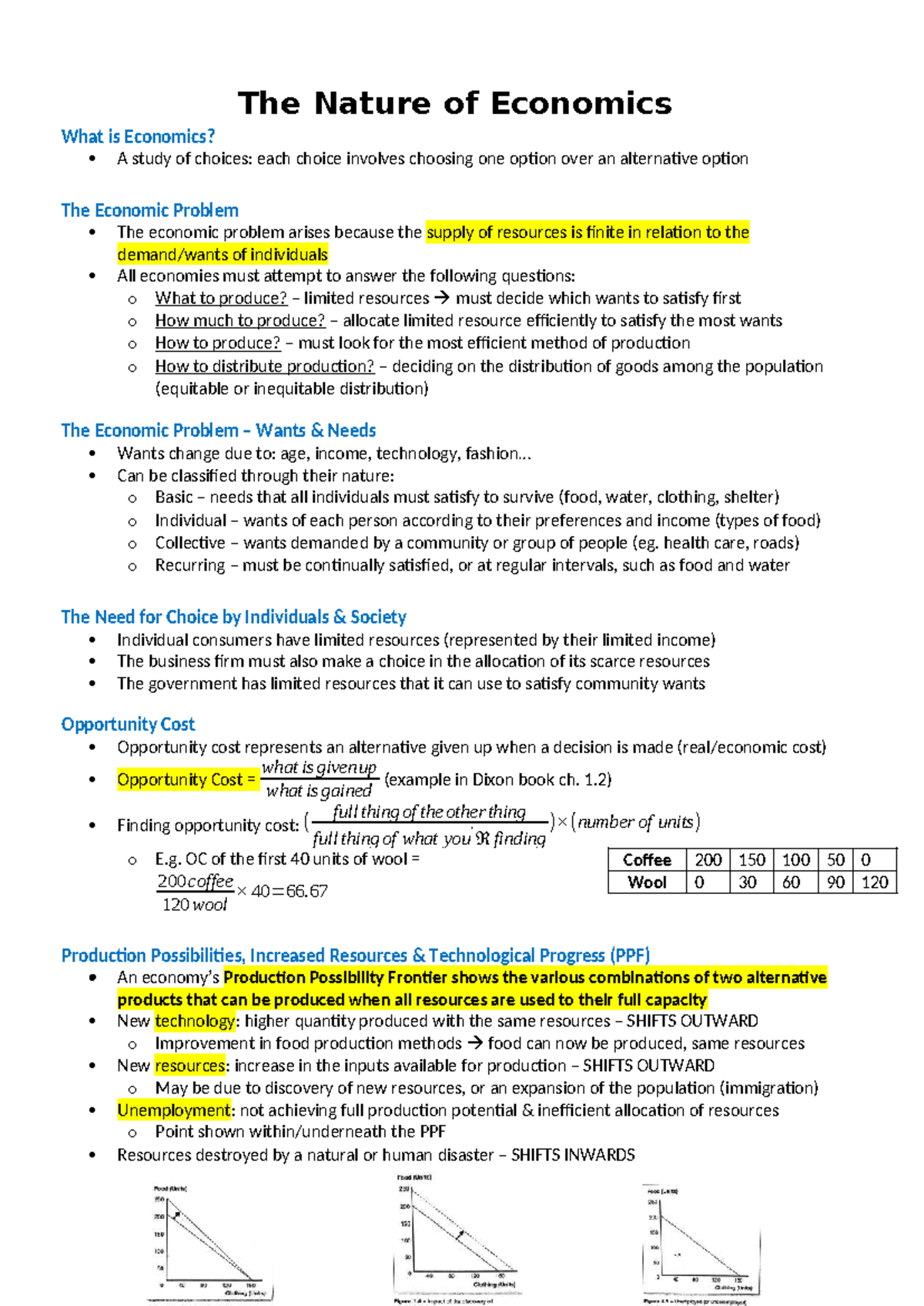 Topic 1 – Introduction to Economics: Understanding Choices and ...