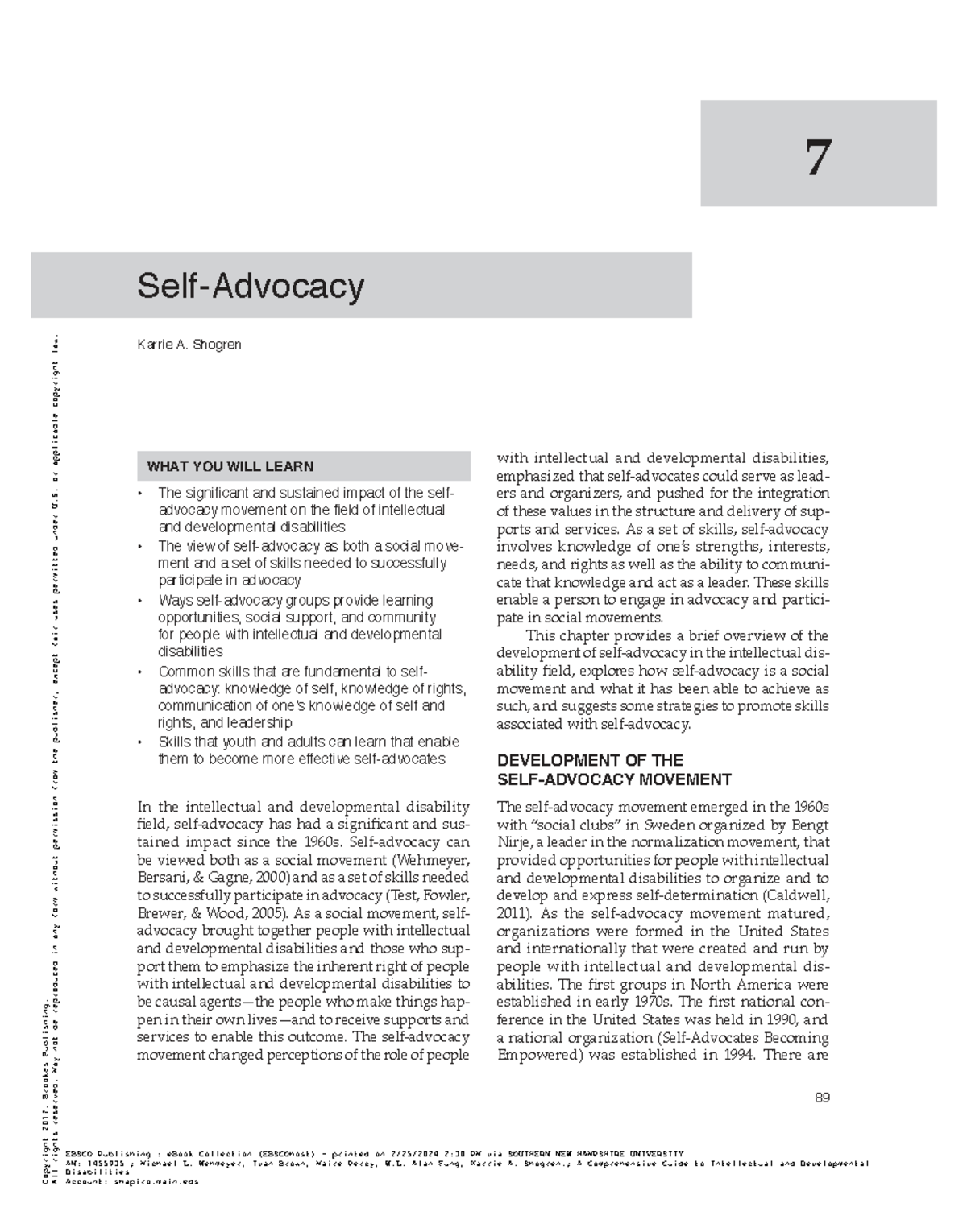 Self-Advocacy Movement: Impact on Intellectual Disabilities (ID 101 ...