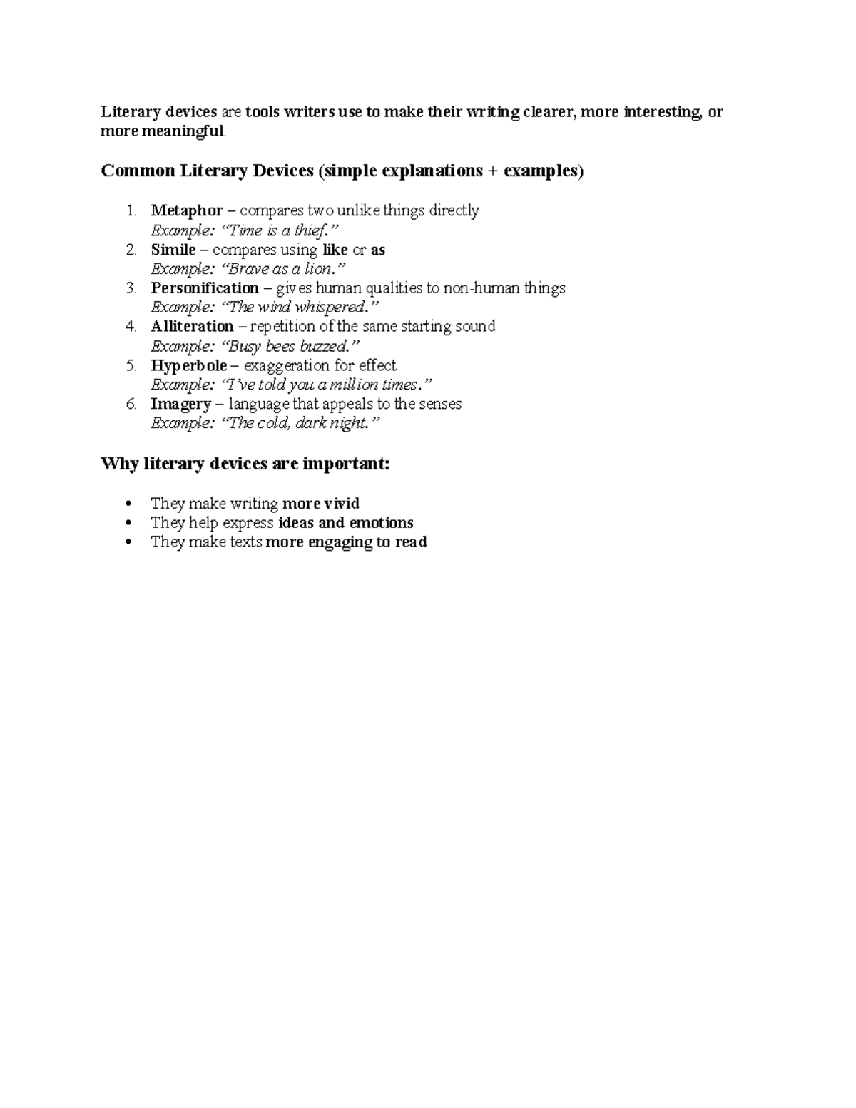 ENG 101: Understanding Common Literary Devices and Their Importance ...