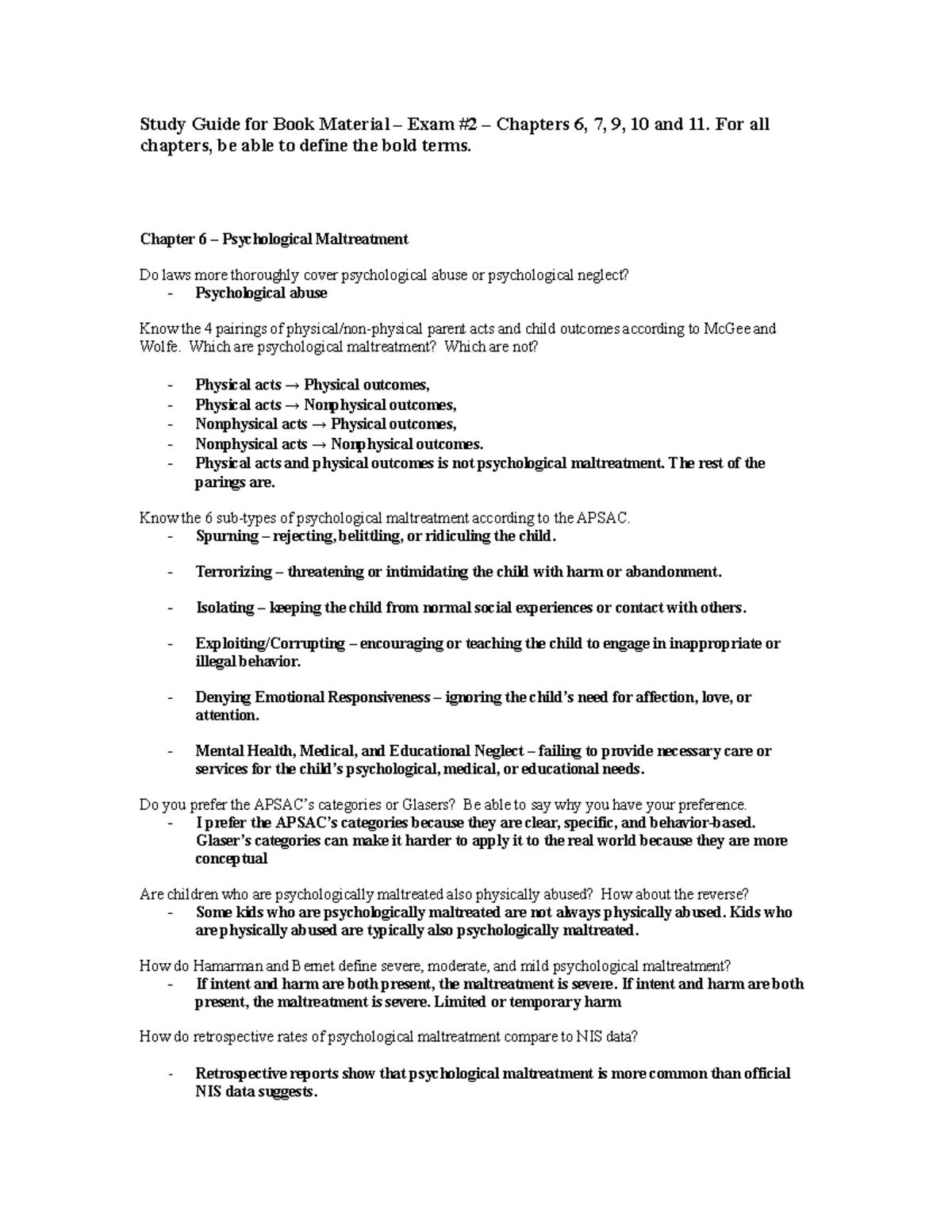 Study Guide for CAST 301 Exam #2: Key Terms & Analysis of Chapters 6-11 ...