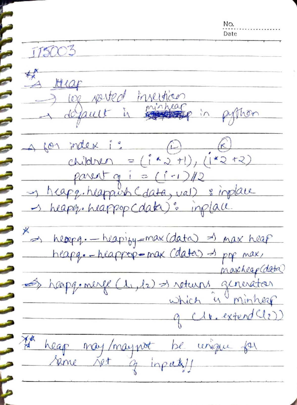 It5003-heap lecture notes - IT5003 - Childn pot mahar y ... It5003-heap lecture notes - IT5003 - Childn pot mahar y ...