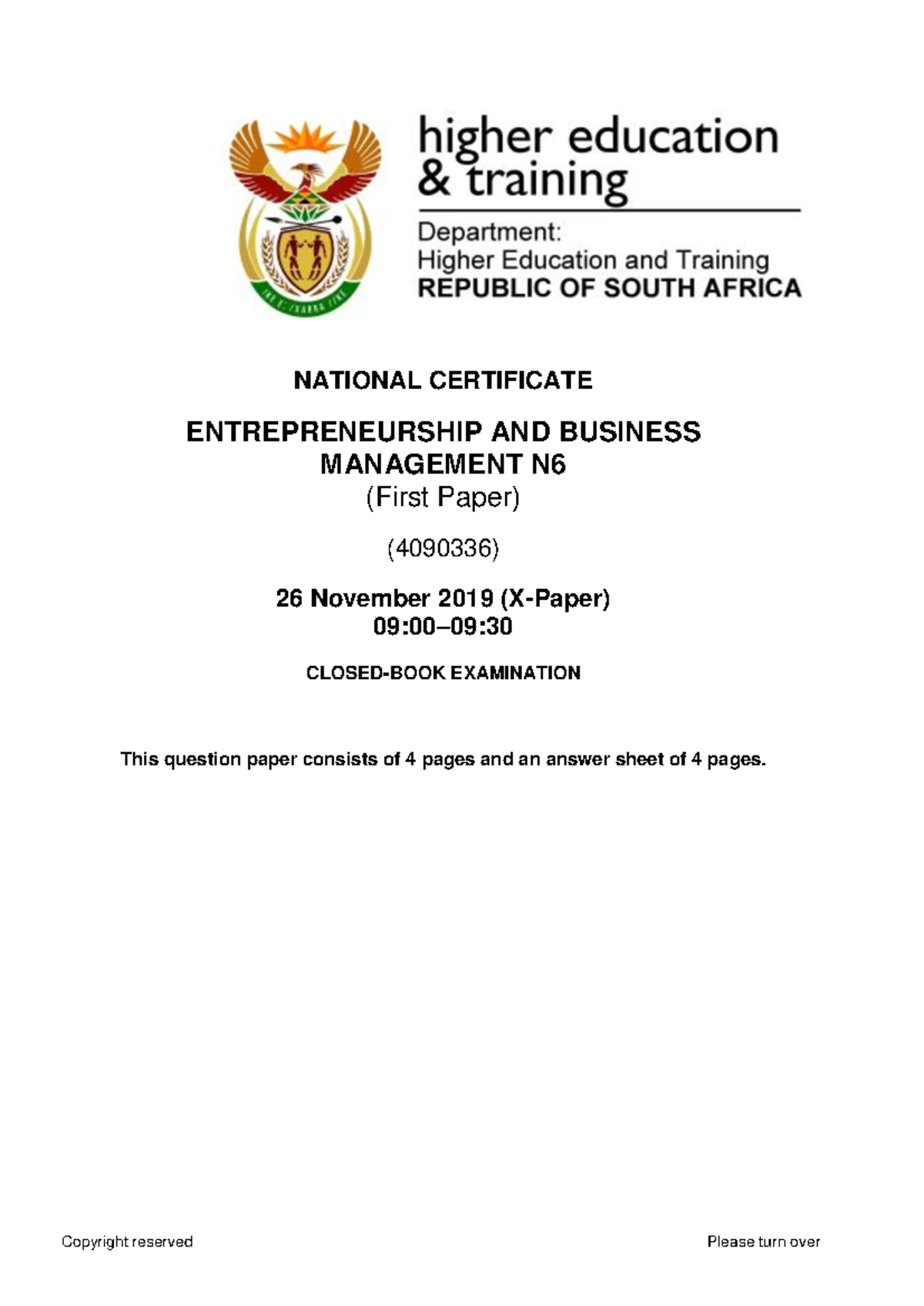 N6 Labour Relations November 2019 Marking Guideline - Studocu