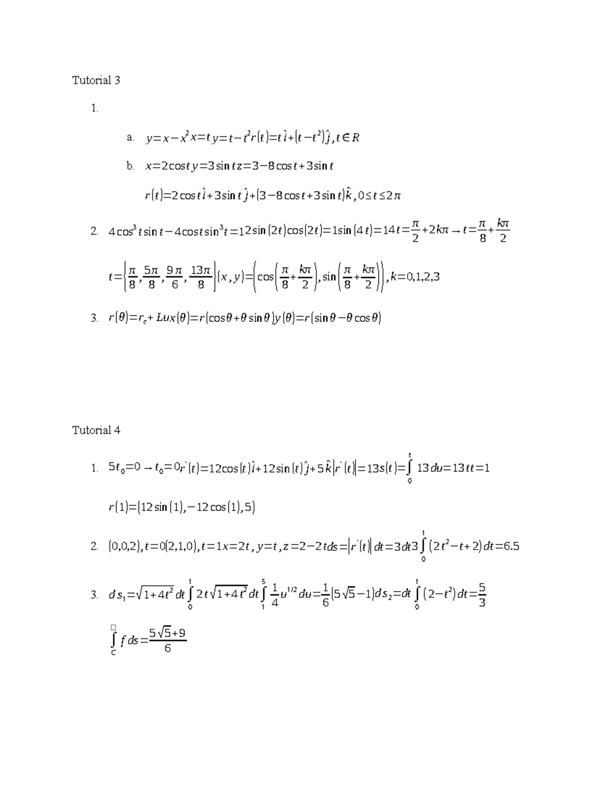 APSC 248 Tutorial 3 & 4 Notes on Trigonometric Functions - Studocu