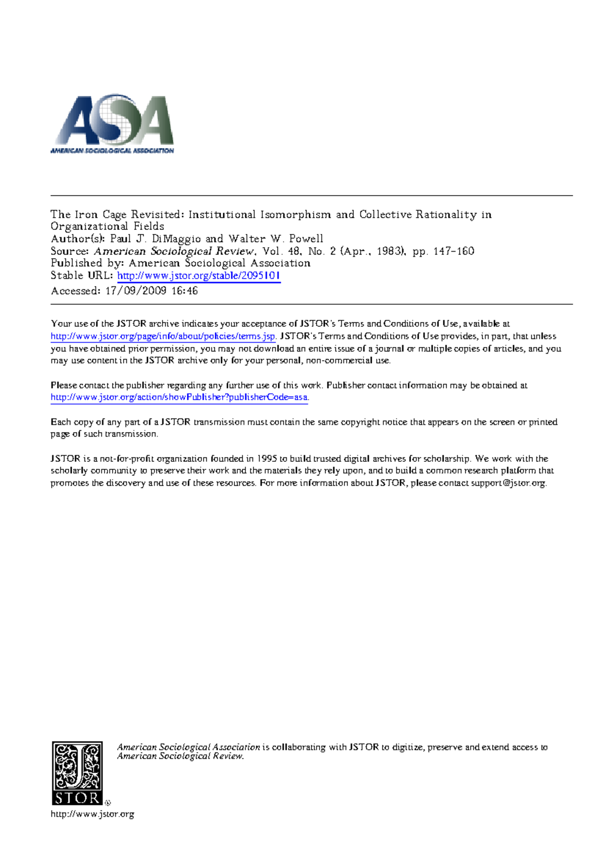 Institutional Isomorphism: Understanding Organizational Homogeneity ...