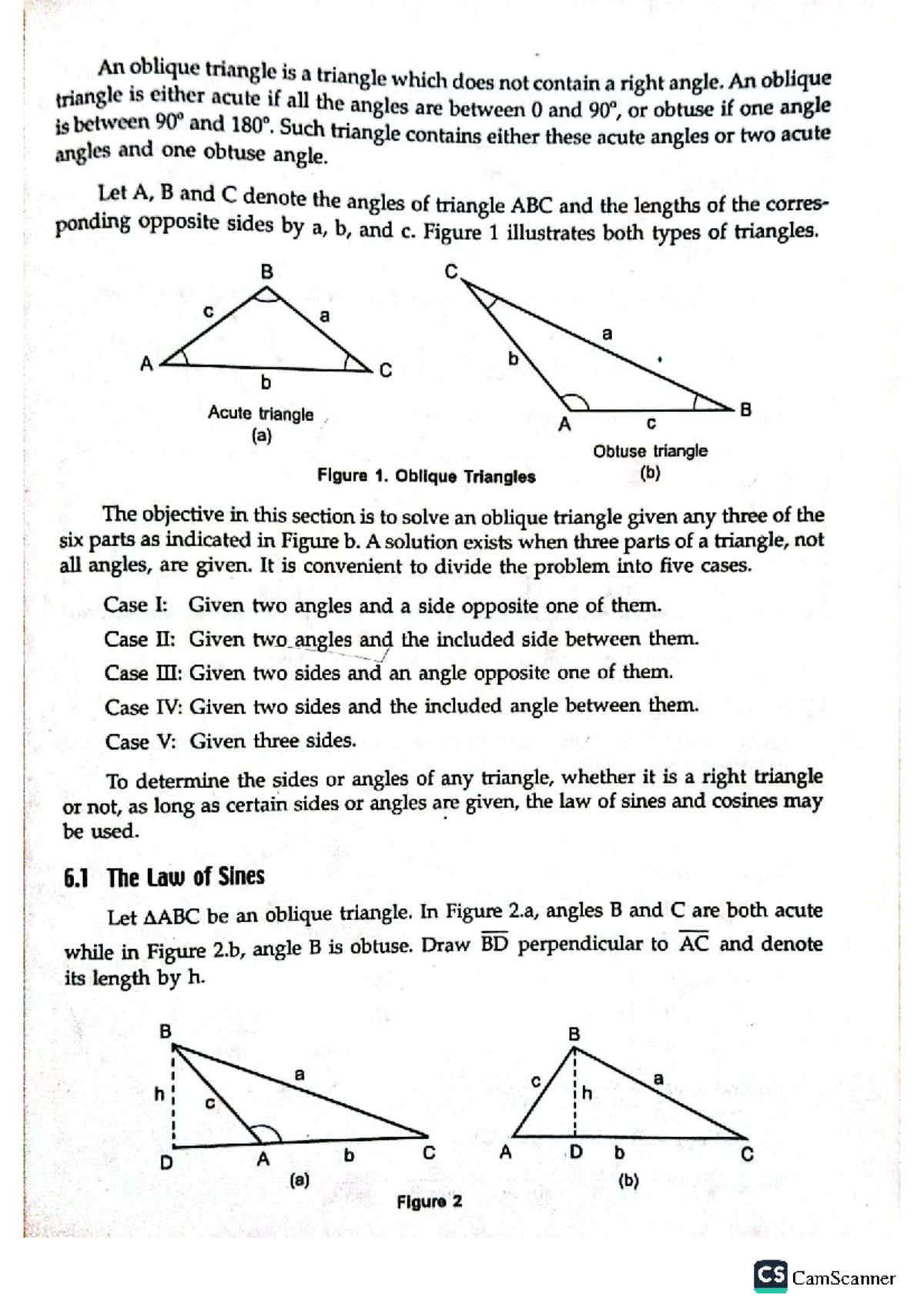 Solutions of Oblique Triangles (CS) - Studocu
