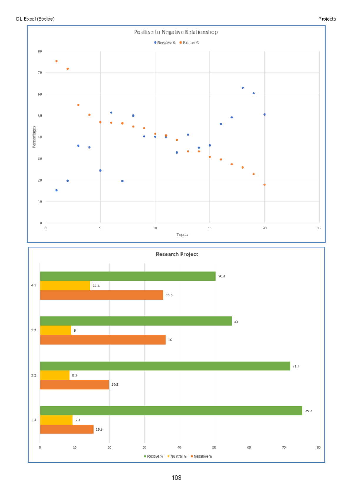 DL Excel (Basics) Projects: Lessons 1-5 Overview and Guidelines - Studocu