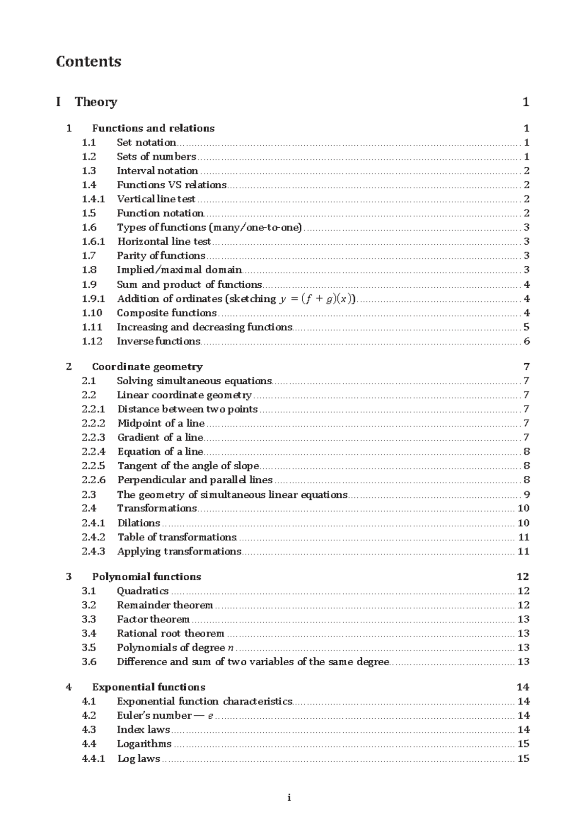 Mathematics 101: Comprehensive Theory Notes on Functions & Geometry ...