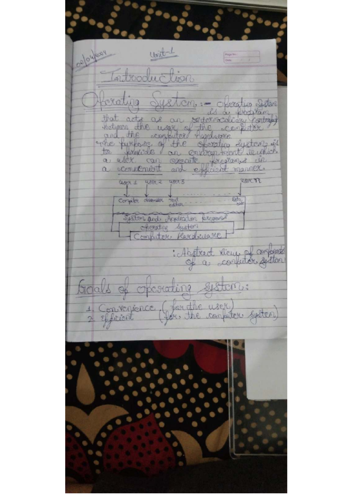 OS 4th Sem Unit 1 - Introduction to Operating Systems and Their Functions - Studocu