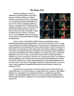 Filipino reporting - notes - Sophia: Magandang umaga sa inyong lahat ...