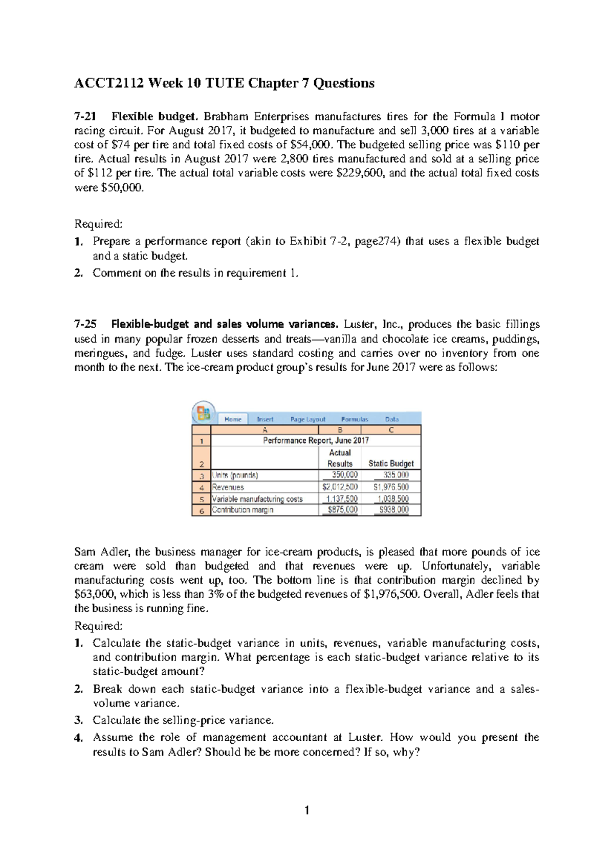 Week 10 TUTE Chapter 7 Questions - 1 ACCT2112 Week 10 TUTE Chapter 7 ...